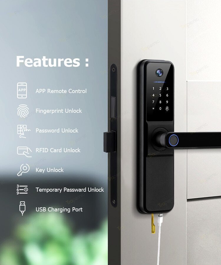 Electronic Fingerprint Front Camera Photo Taking Security Door Wifi ...