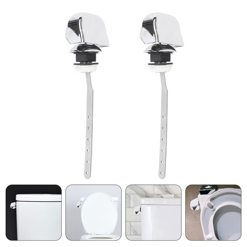 2 Pcs Angle Mount Toilet Handle Plastic Tank Side Lever Cistern ...