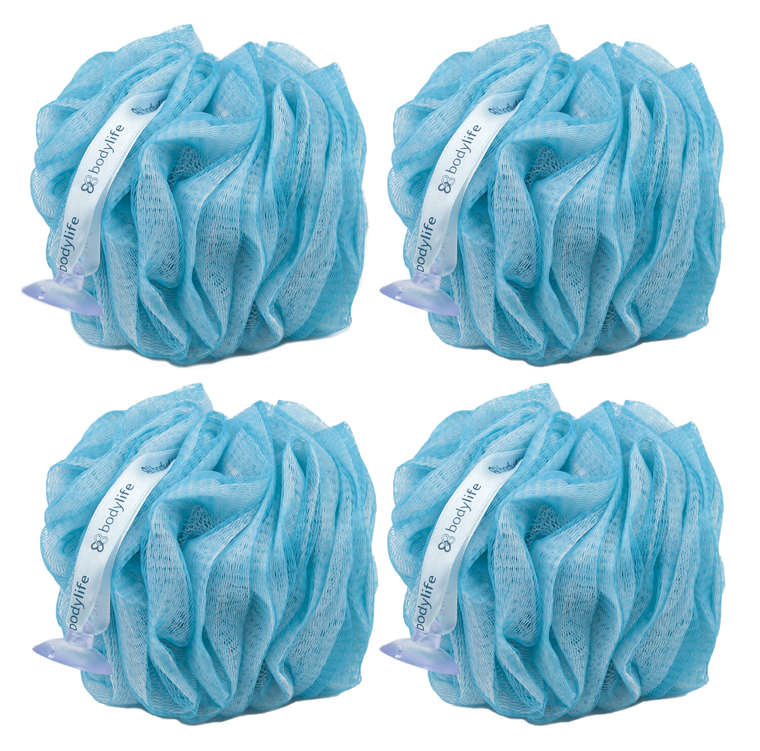 Bodylife Body Buffer Exfoliating Bath & Shower Scrunchie Puff 55g Four ...