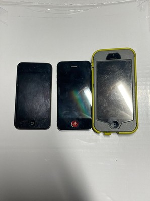 Lot of 3 Factory Reset Unlocked IPhones IPhone 5c iPod Touch (4th Gen ...