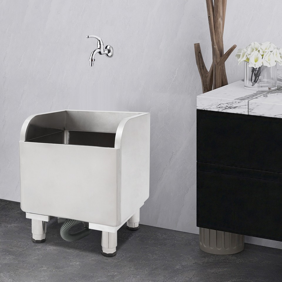Commercial Floor Mop Sink, Stainless Steel Mop Service Basin, Mop ...
