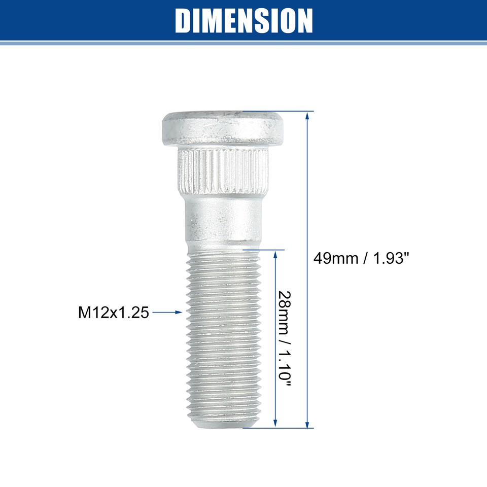 Pack (5)M12x1.25 Wheel Lug Bolts Wheel Stud for Nissan Sentra No ...