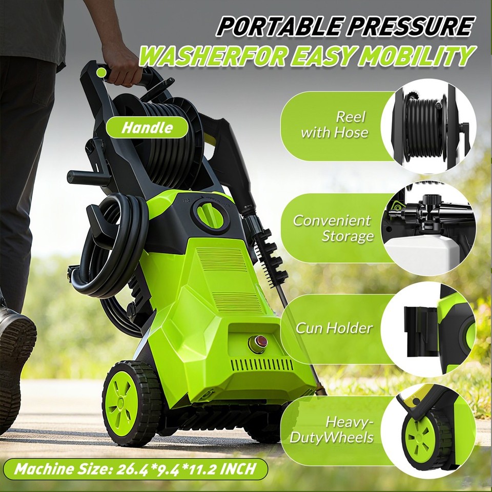 Electric Pressure Washer 4800PSI Max 4.0 GPM Power Washer Cleaning ...