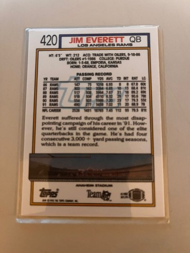 1992 Topps - #420 Jim Everett | eBay