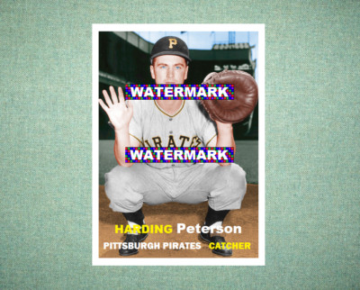 Harding Peterson Pittsburgh Pirates 1957 Style Custom Baseball Art Card ...