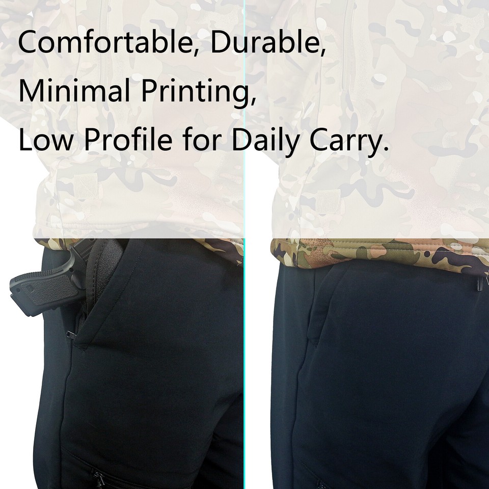 Concealed Carry IWB Gun Pocket Holster Anti-Slip Right Left Hand Pistol ...