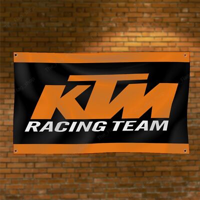 KTM Racing 3x5 ft Flag MotoGP Banner Motorcycle Man Cave Show Garage ...