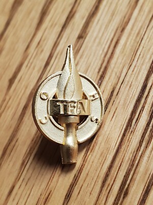 Gold tone TFA COHS TORCH Pin signed BFL rd | eBay