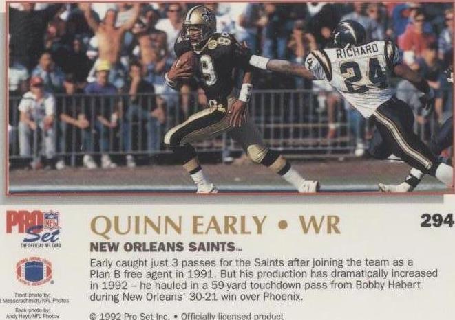 Las mejores ofertas en 1992 Pro Set Power Quinn Early #294 | eBay