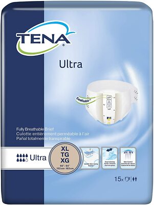 Tena 68010 Ultra Extra Large Briefs, Moderate/Heavy, 60/Case | eBay