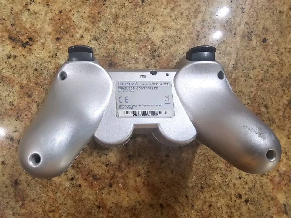 Official Sony PlayStation 3 PS3 Silver DualShock 3 Wireless Controller ...