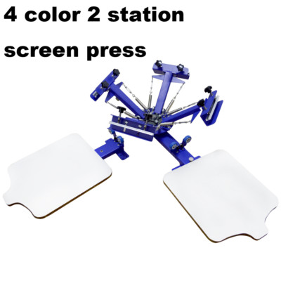 Economy 4 Color Screen Printing Press Machine Silk Screen T-shirt Press ...