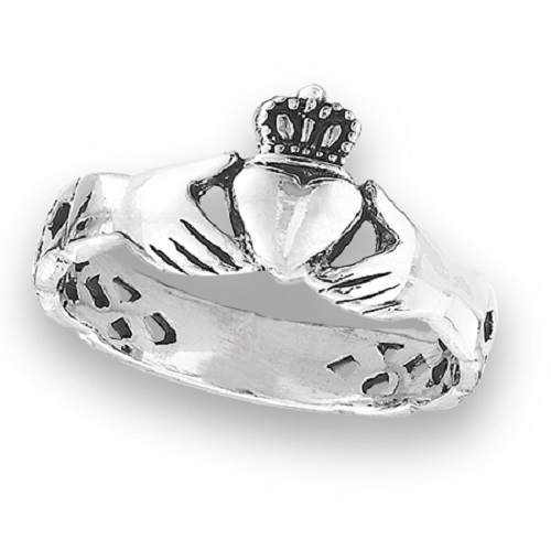 Sterlingsilber Claddagh Mit Keltisch Gewebe Ring | eBay.de