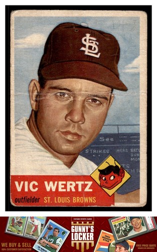 1953 Topps Vic Wertz 142 St. Louis Browns | eBay