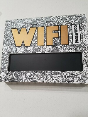 WIFI PASSWORD. DISPLAY CHALK BOARD SIGN Wood Wall Mount Restaurants ...
