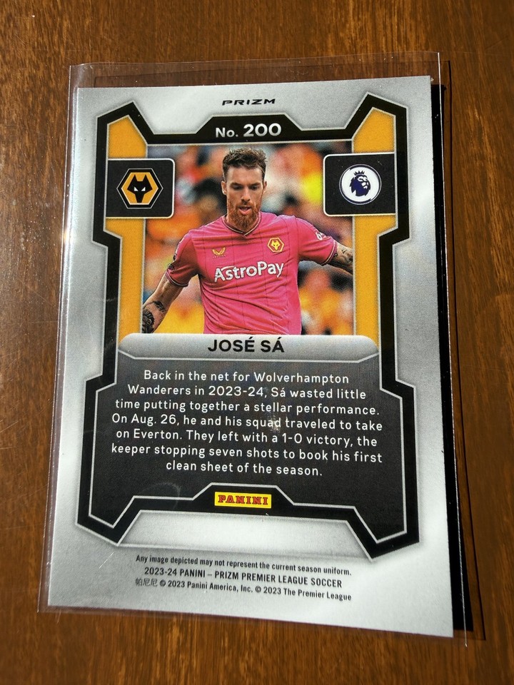 2023-24 Panini Prizm Premier League Jose Sa #200 Pink Stars Prizm | eBay