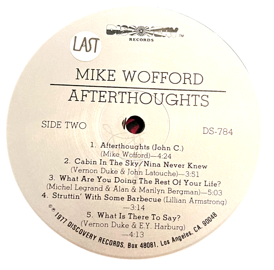 Mike Wofford - Afterthoughts - Discovery Records DS-784 - 12" 33rpm ...