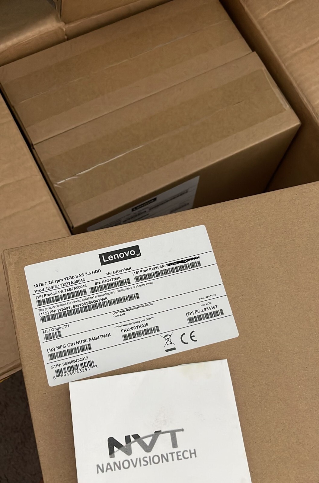 LENOVO 7XB7A00046 - 00YK035 ThinkSystem 3.5in 10TB 7.2K SAS 12Gb | eBay