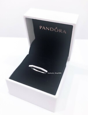 NEW Authentic PANDORA 925 Silver Polished Multifaceted Stackable Ring ...