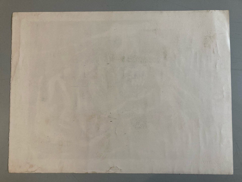 Beautiful Engraving Jean Revol Man Combat On Paper Strong 1960 Portrait ...