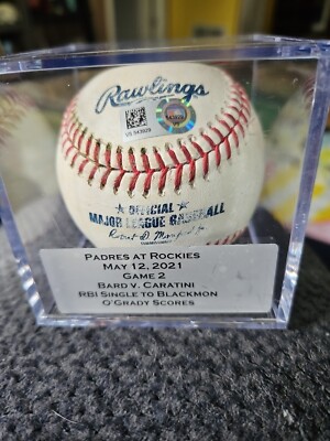 MLB Authenticated Game Used Baseball Victor Caratini RBI Single Hit SD ...