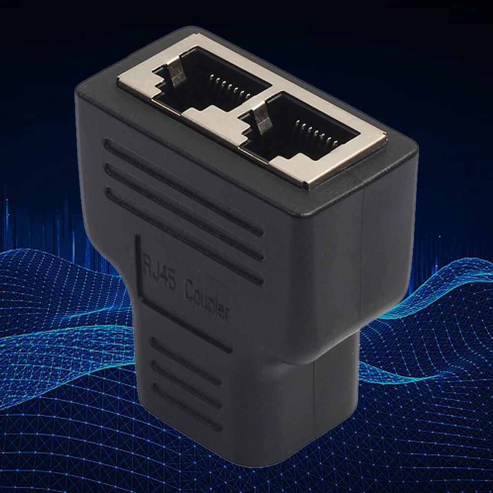 RJ45 Splitter Adapter 1 to 2 Dual Female Port CAT5/CAT 6 LAN Ethernet ...