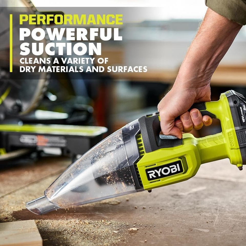 RYOBI Hand Vacuum Lithium-Ion 18V Multi-Surface Cordless Handheld TOOL ...