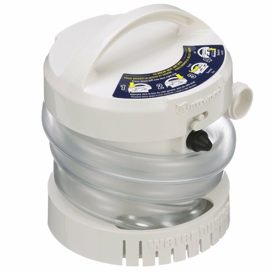 Attwood Waterbuster Portable Battery Powered Pump 5.2" x 5.2" x 6.5 ...