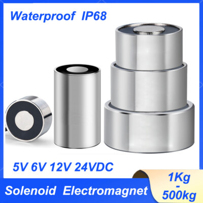 Electromagnet Lifting Holding Magnet 5V 6V 12V 24V DC Waterproof IP68 ...