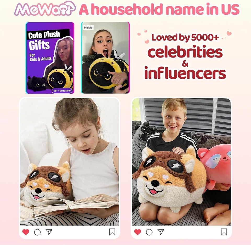 Mewaii Shiba Inu Plüschkissen 35 cm Kuscheltier für Kinder | eBay.de