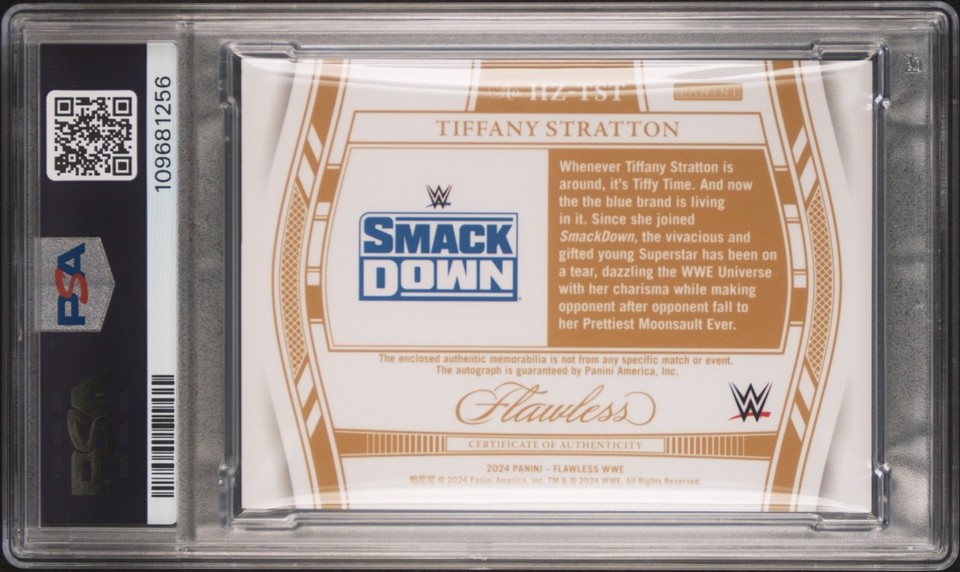 2024 Panini Flawless WWE Tiffany Stratton Autograph Relic Bronze #d 2/3 ...