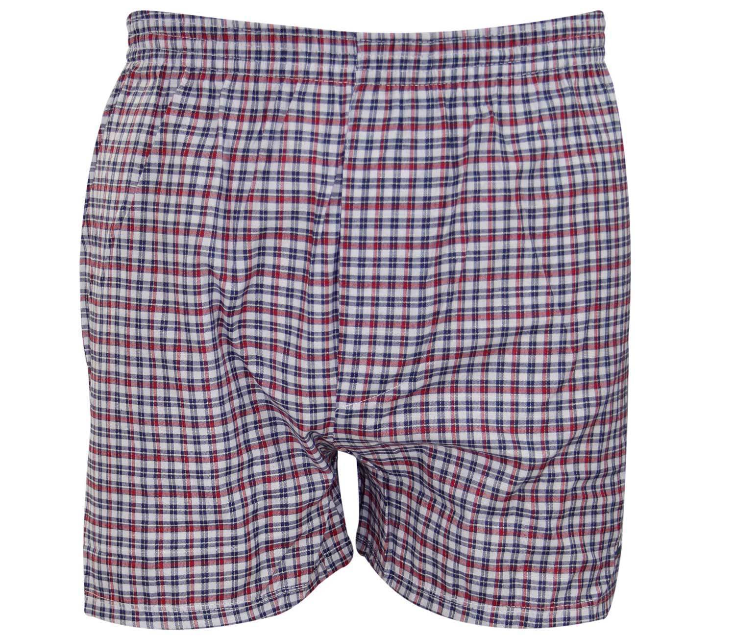 3 6 12 Mens Woven Check Boxer Shorts Cotton Rich Underwear Briefs Short ...