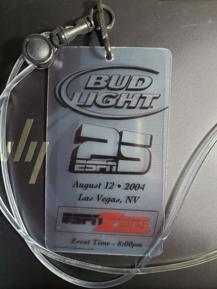 2004 Bud Light ESPN 25 Years ESPN Zone Badge w/Lanyard | eBay