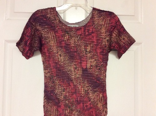 TWT Womens Shirt Red Multicolored Junior Size Small Petite 57 | eBay