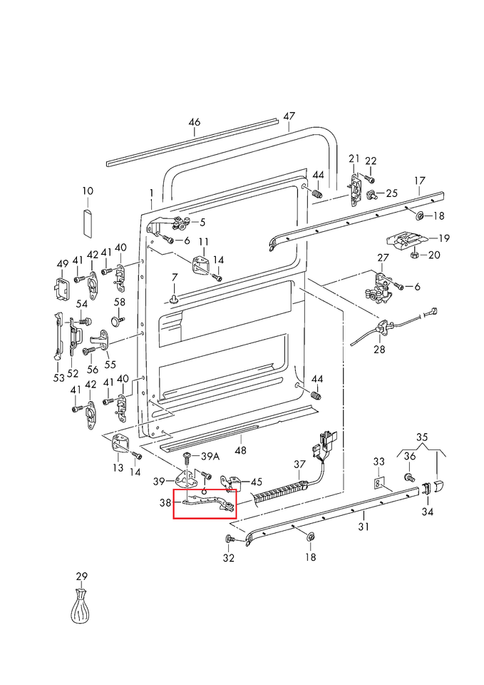 Right Lower Sliding Door Roller Mercedes Sprinter VW Crafter 9067600547 ...