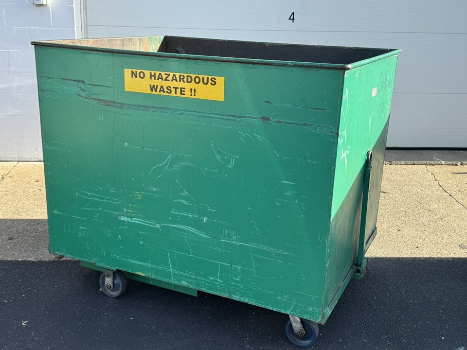 Heavy Duty Hopper, Dumpster, Steel Trash Cart, Towable, Connectable, 3 ...