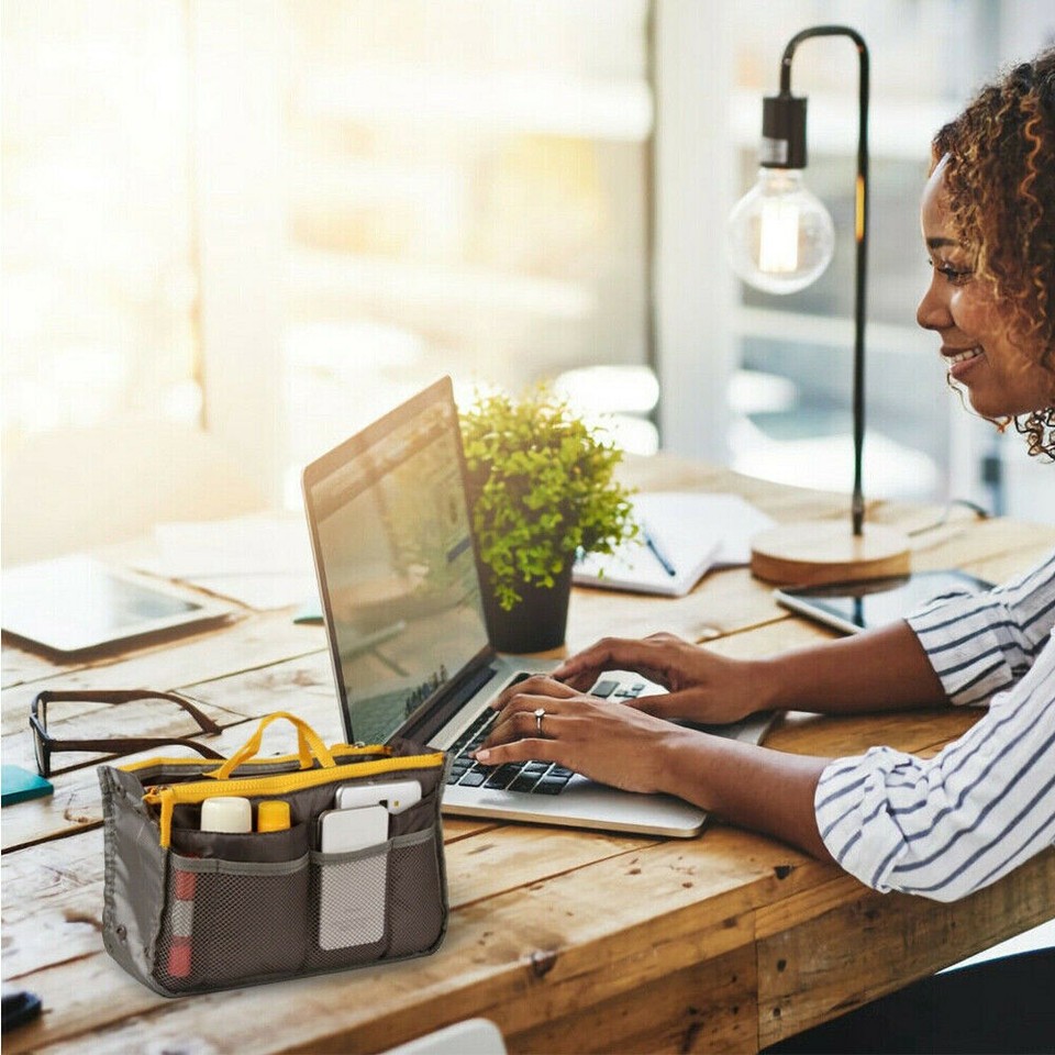 Women Travel Insert Handbag Purse Large Liner Organizer Tidy Bag Case ...