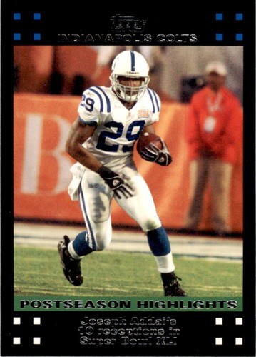 2007 TOPPS JOSEPH ADDAI INDIANAPOLIS COLTS #436 | eBay