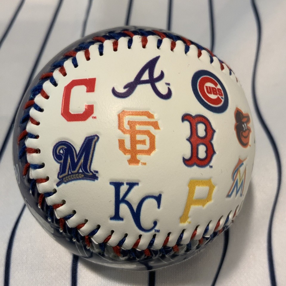 2016 Embroidered MLB Logo Team Logos Embossed Rawlings Souvenir ...