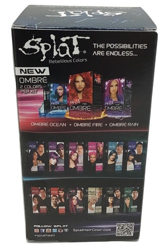 Splat Rebellious Colors Pure Sapphire Complete Kit Hair, Black Berry | eBay