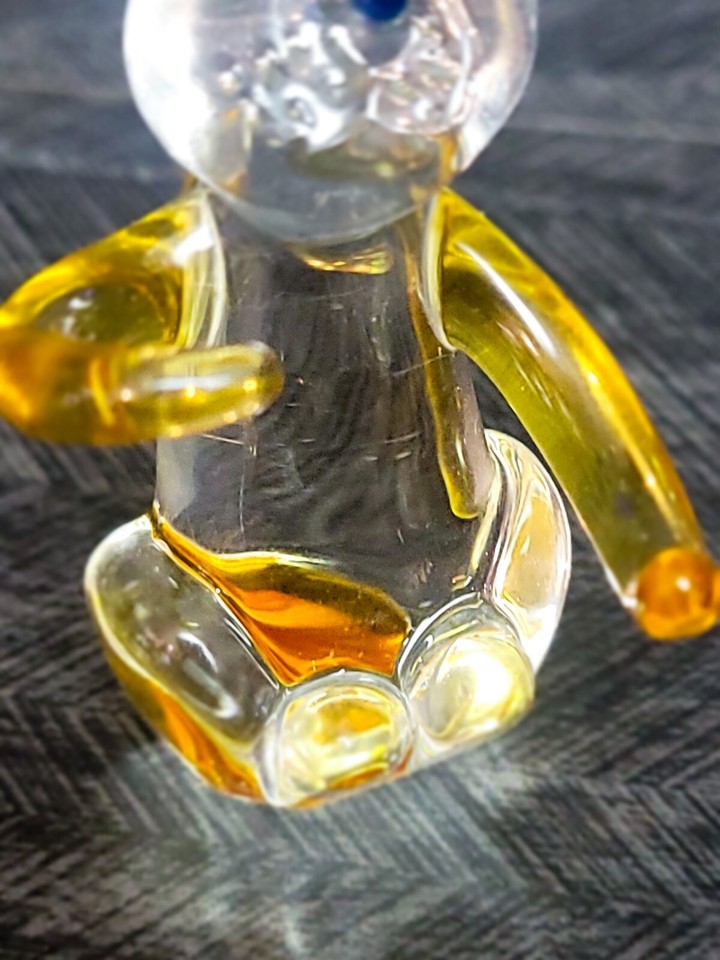 Pirelli Vintage Lampwork Art Glass Cat Amber Tail Ears Murano Style ...