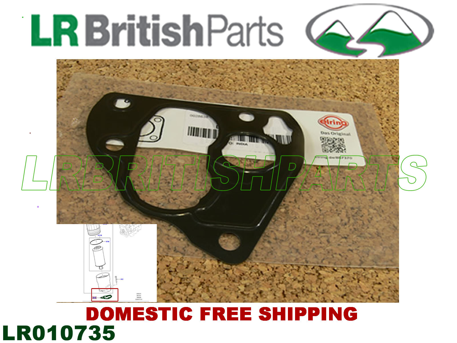 LAND ROVER OIL FILTER GASKET 5.0L & 5.0L SC V8 PETROL LR010735 | eBay