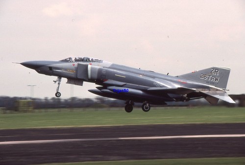 35mm Aircraft Slide F-4 Phantom 69-370 USAF 26 TRW ZR Mildenhall 1990 ...