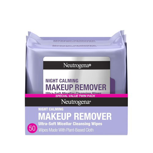 2PCs Neutrogena Night Calming Makeup Remover Face Wipes 100% Plant ...