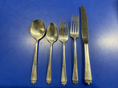 Oneida REIGNING BEAUTY Heirloom Sterling Silverware Flatware Setting 5 ...