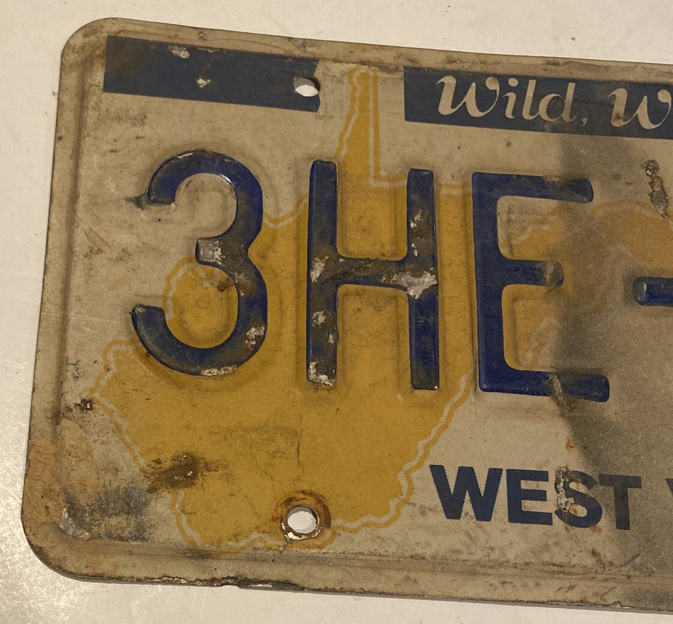Vintage West Virginia License Plate 3HE 489 Wild Wonderful | eBay
