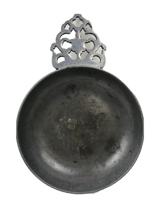 Vintage Stede Pewter Porringer Dish With Filigree Handle, 6" Diameter ...