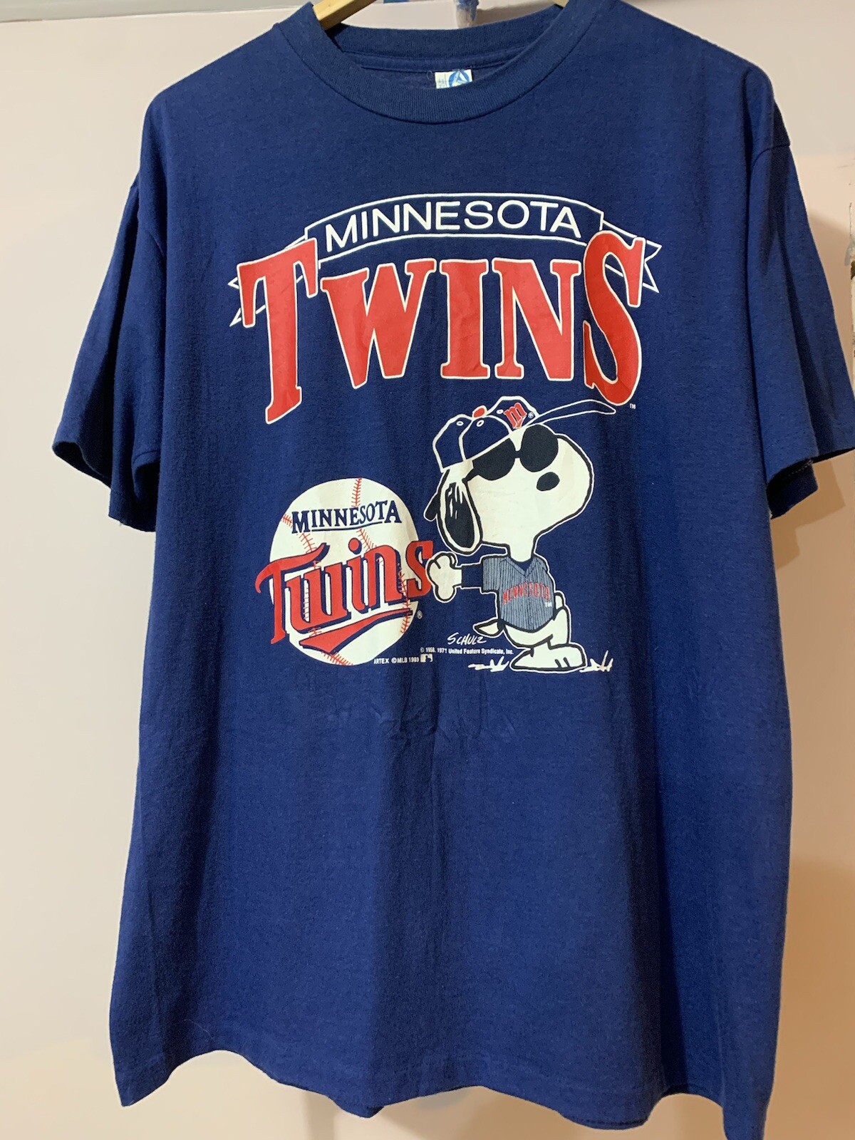 Vintage Minnesota Twins Snoopy 1989 MLB Baseball Arte… - Gem