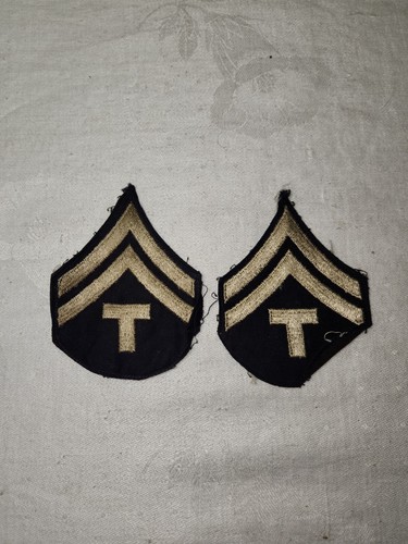 Vintage WWII Technical Sergeant Patches Tech Sgt Matching Set #1 | eBay