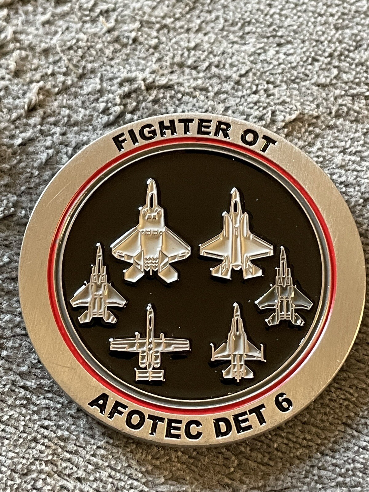 Nellis AFB Challenge Coin Fighter OT AFOTEC 6 F-22 F-35 A-10 F-16 F-15 ...